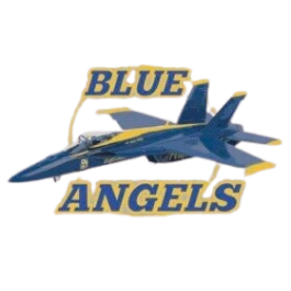 BLUE ANGELS SCRIPT PLANE PIN