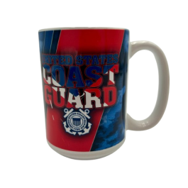 COAST GUARD RED WHITE BLUE MUG