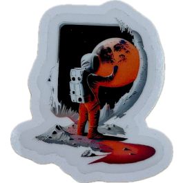 SPACEMAN GAZING AT MARS - STICKER