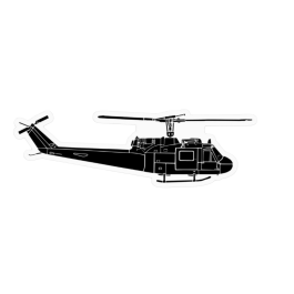 UH-1 HUEY STICKER - BLACK
