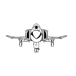 F-4 PHANTOM STICKER - BLACK